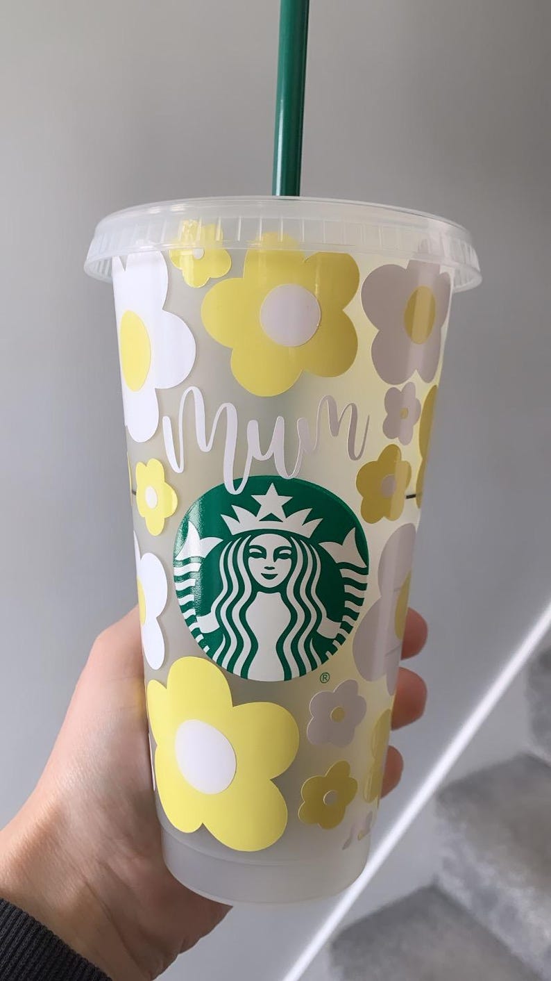 Flowers Personalised Reusable Cold Cups - Etsy UK
