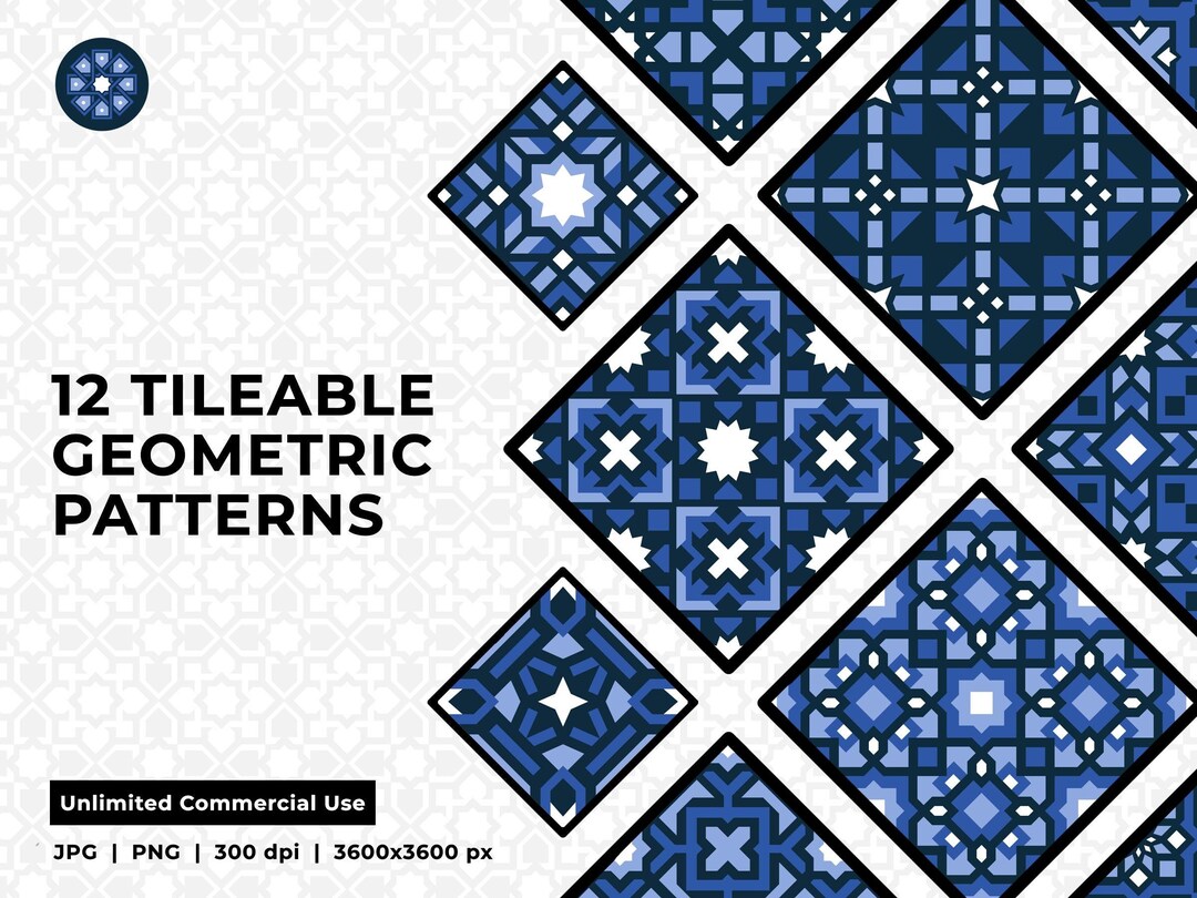 Geometric Floor Tile Pattern Seamless Geometric Digital Paper Moroccan ...