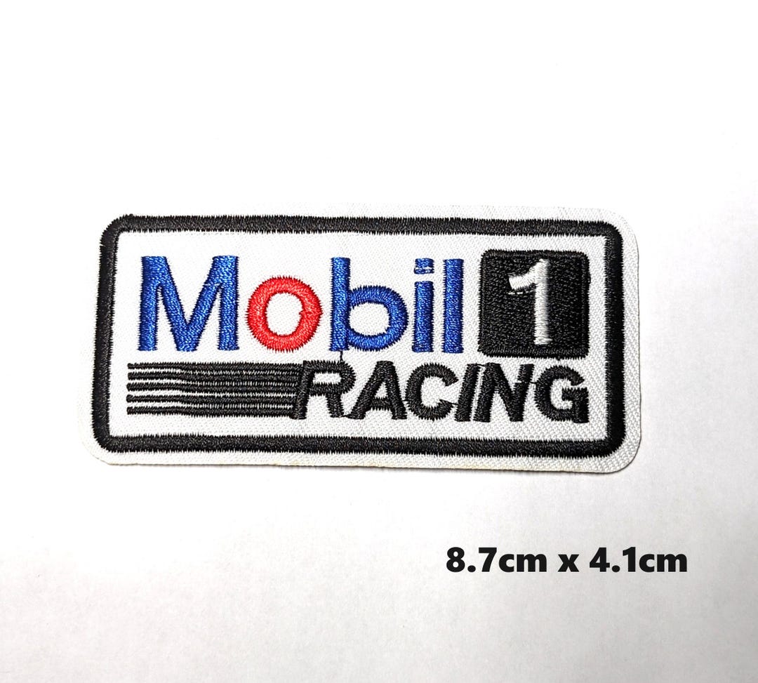 Mobil 1 Racing Embroidered Patch Racing Car Iron on Application Logo ...
