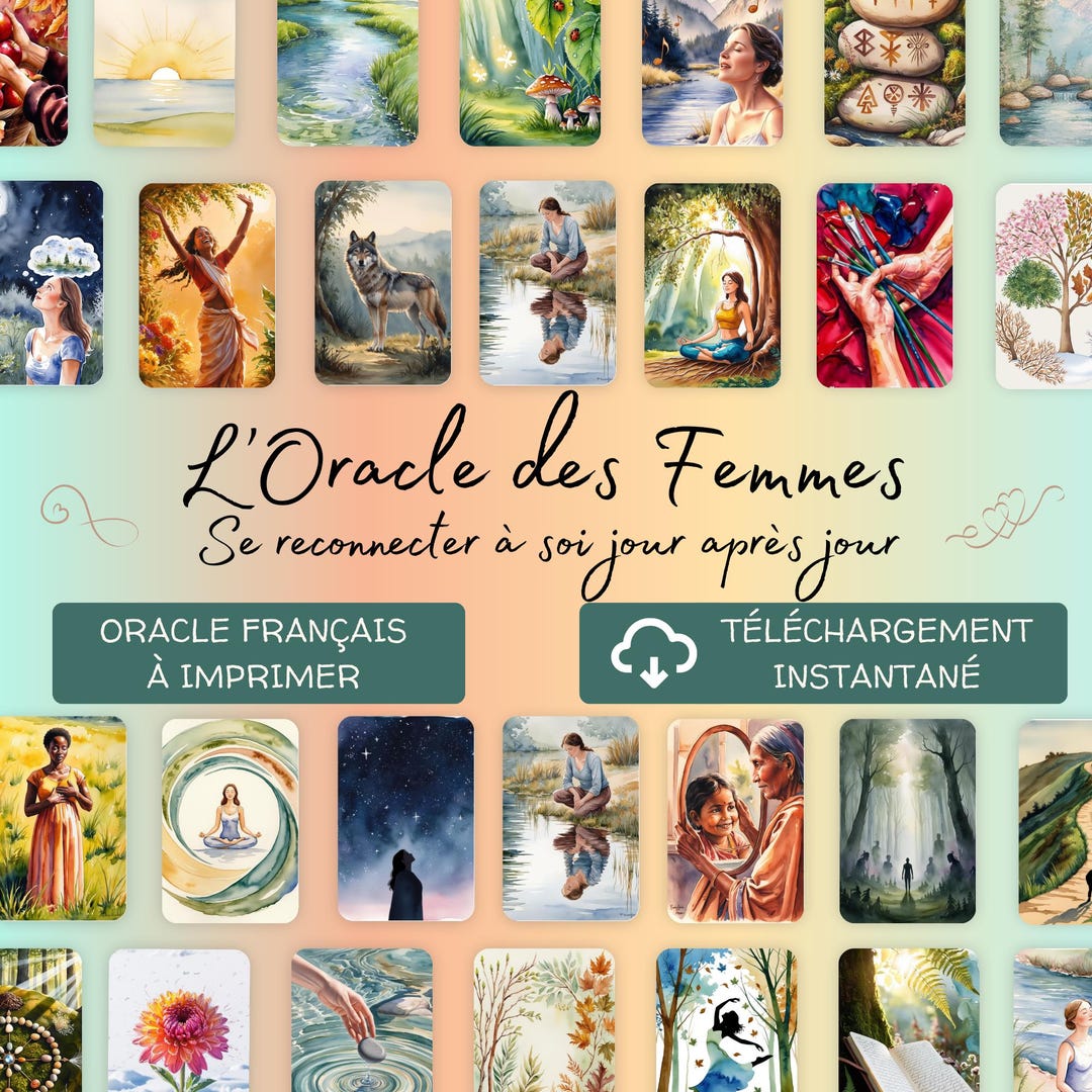 The Women's Oracle (printable), 48 Oracle Cards in French, Printable ...