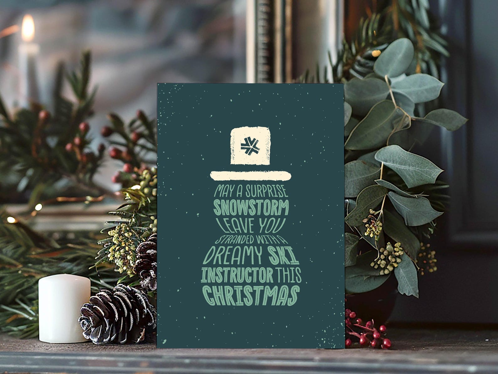 Printable | Downloadable Holiday Movie Trope Greeting Card – snowstorm ...