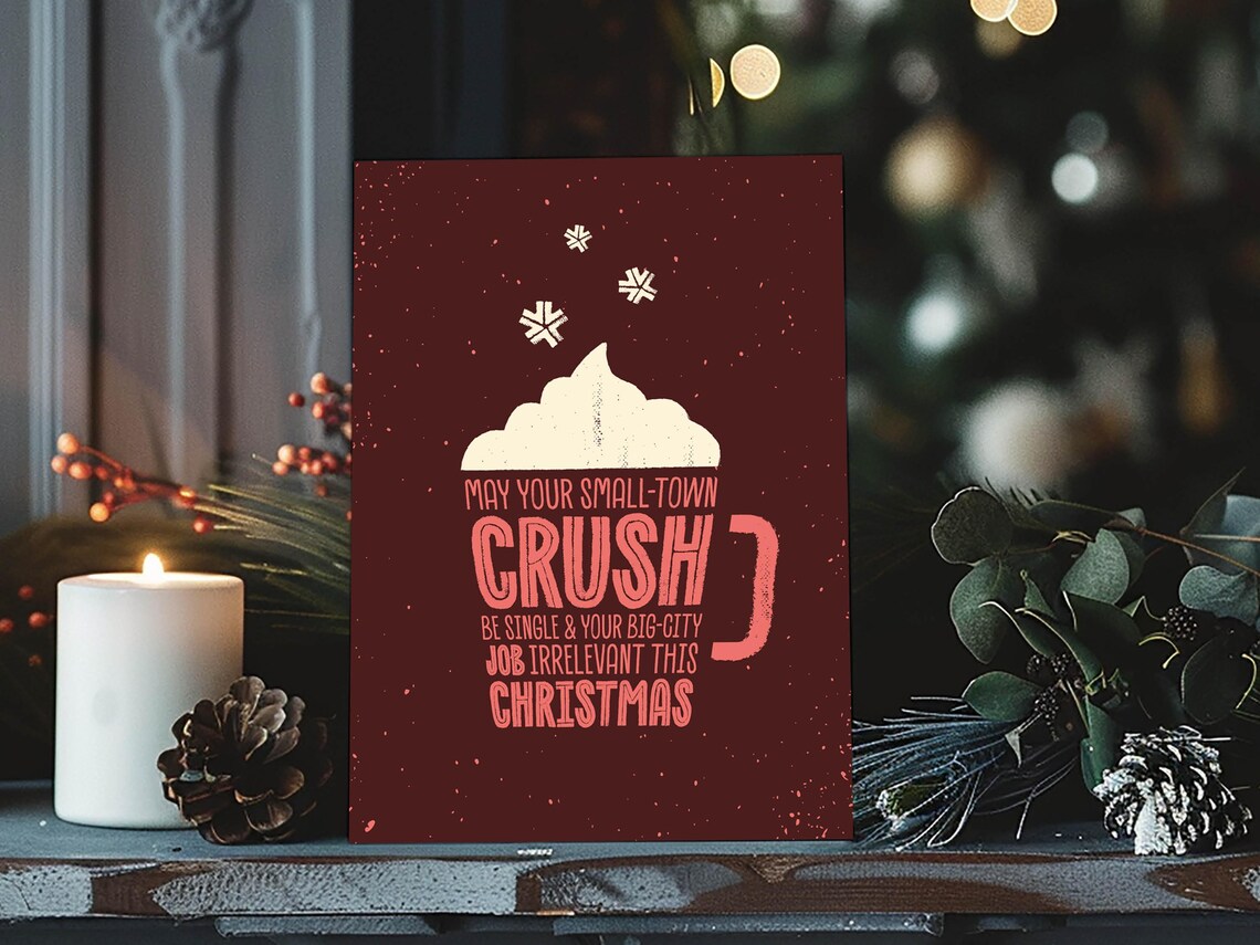 Printable | Downloadable Holiday Movie Trope Greeting Card – Small-town ...