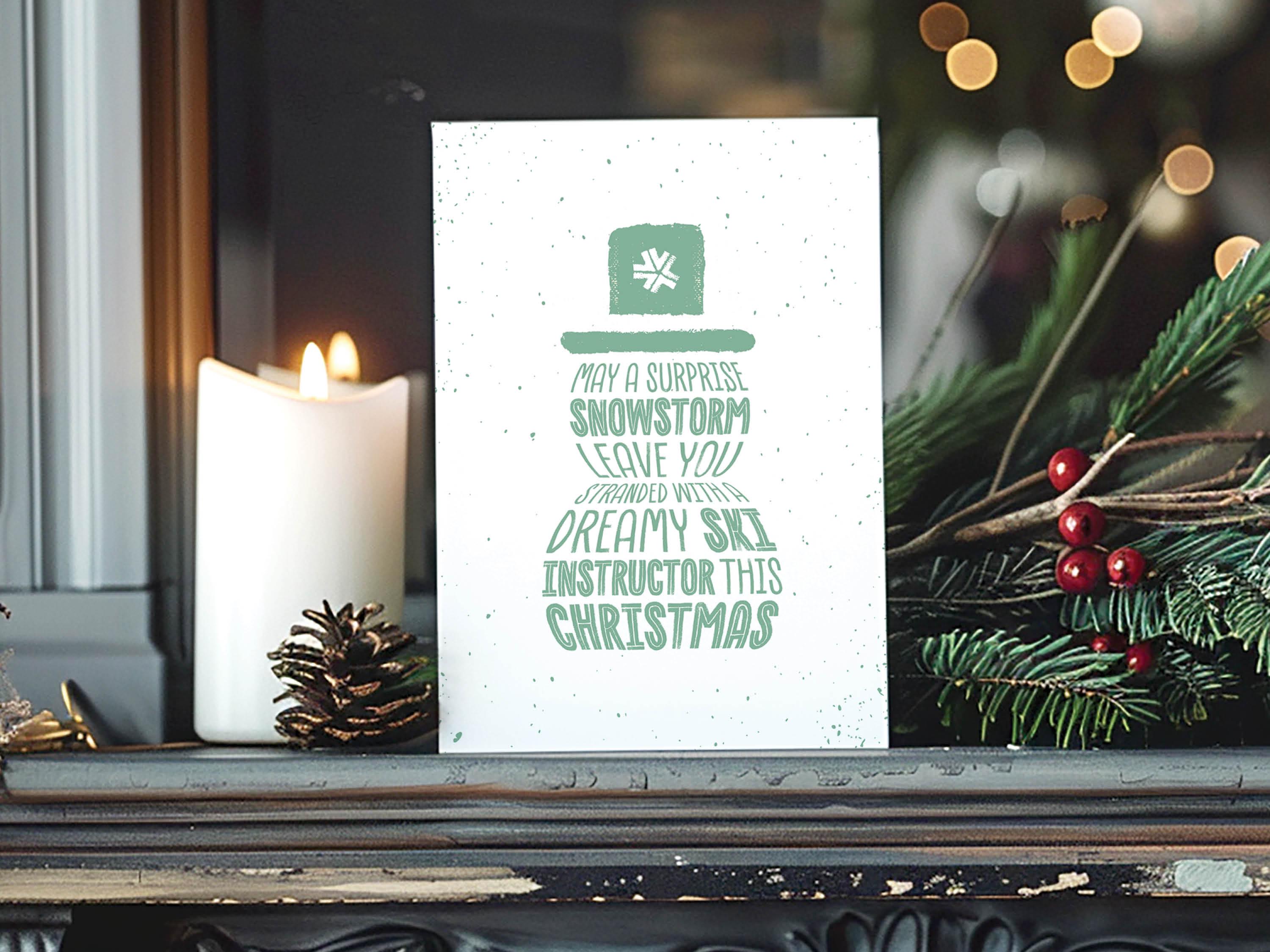 Printable | Downloadable Holiday Movie Trope Greeting Card – snowstorm ...