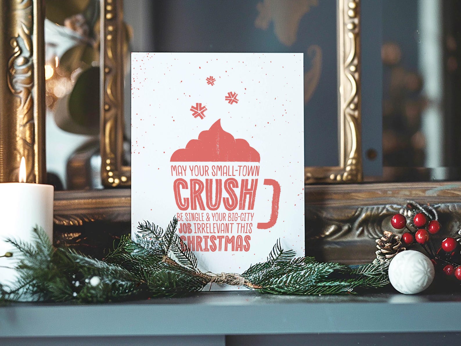 Printable Downloadable Holiday Movie Trope Greeting Card Small-town ...