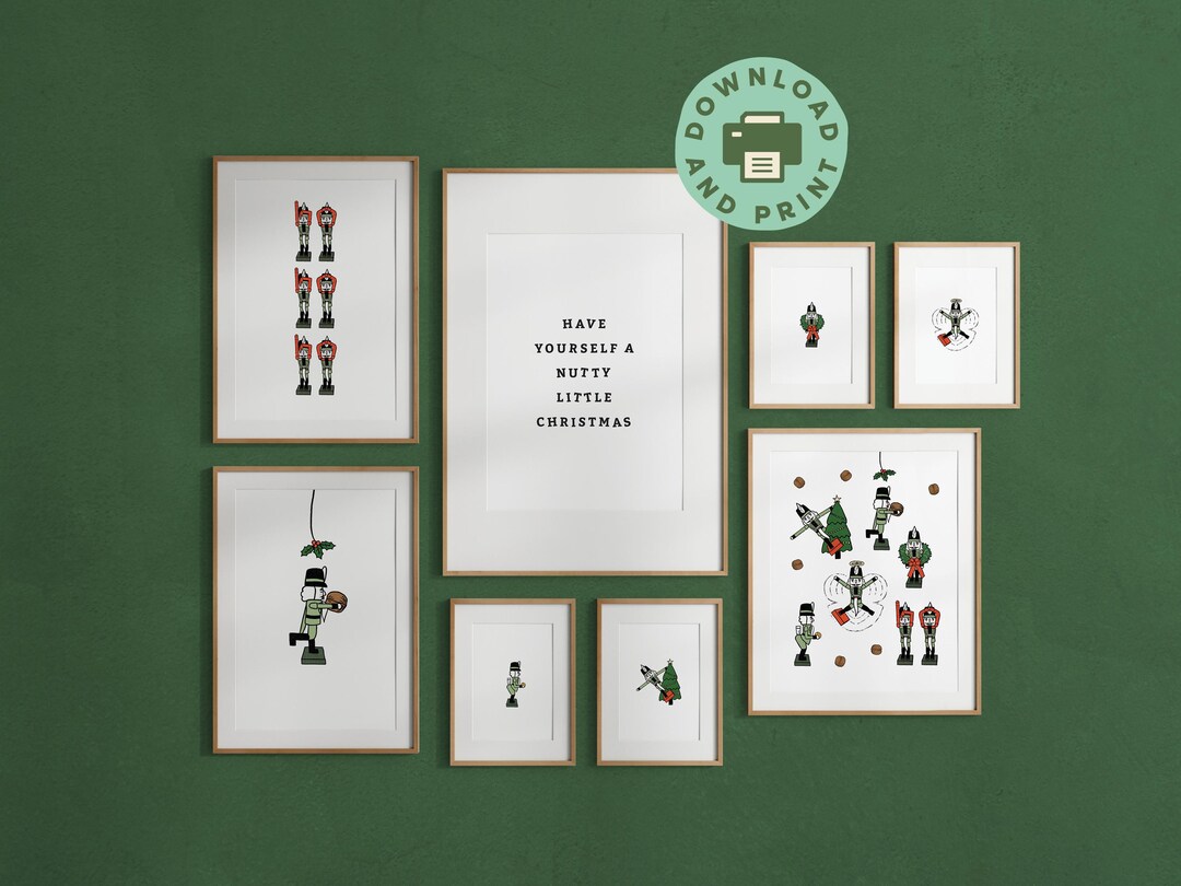 Printable | Downloadable Nutcracker Holiday Art Prints – 8 Pack - Etsy