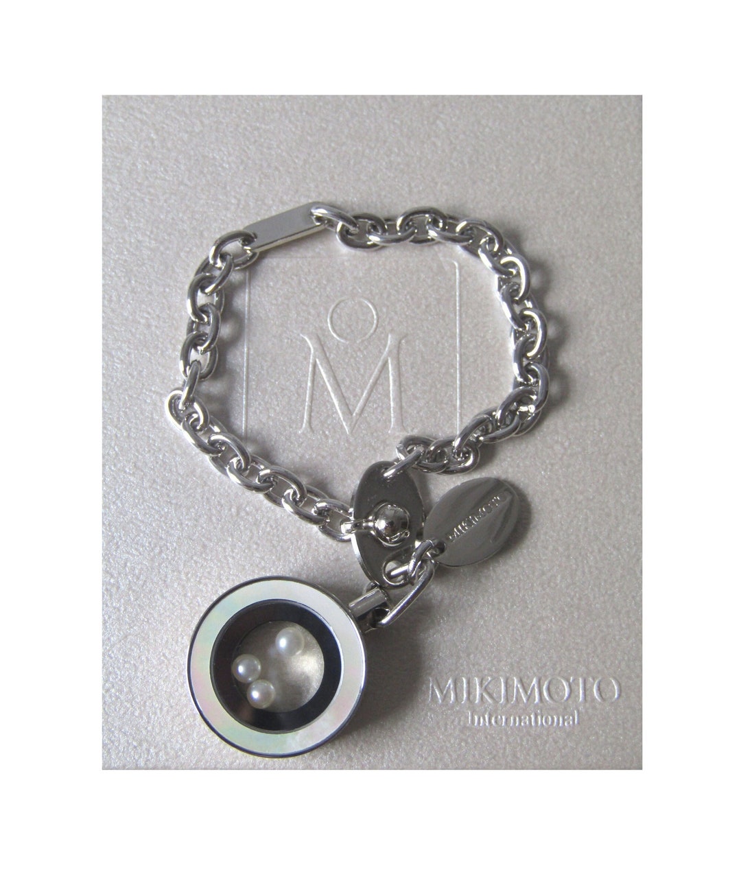 MIKIMOTO PEARL KEY Chain Vintage Mikimoto International Cased Akoya ...