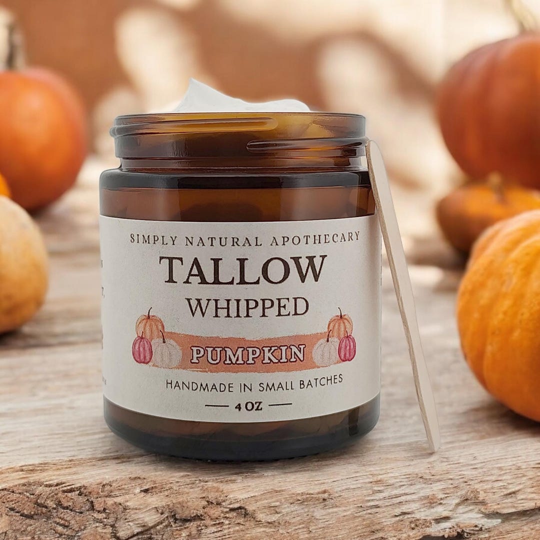 Tallow Face Cream Pumpkin Pie All Natural Whipped Grass-fed Beef Tallow ...