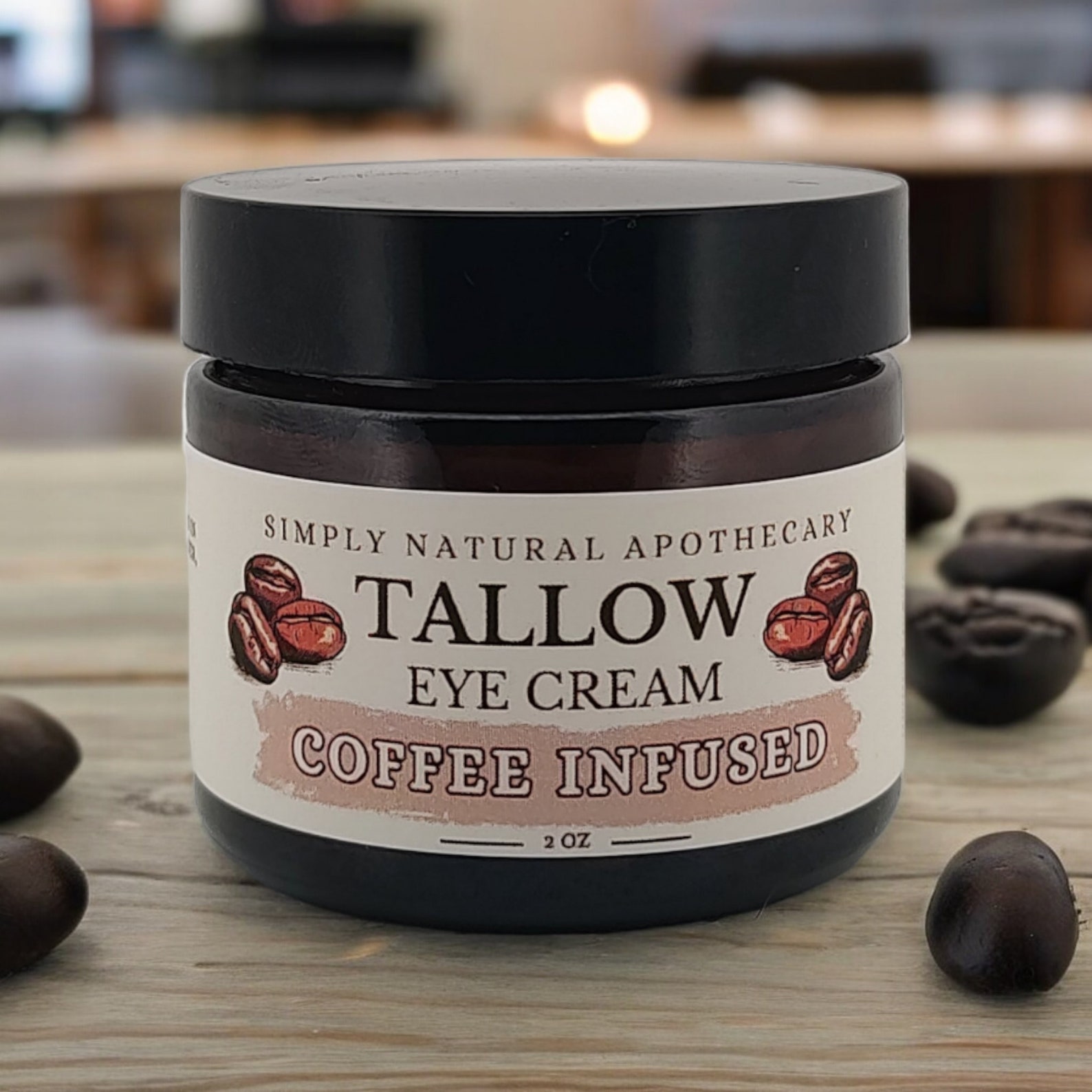 Tallow Coffee Infused Eye Cream, Whipped Balm Caffeine Under Eye Face ...