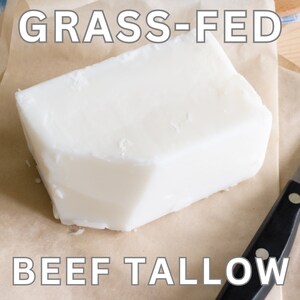 Tallow Lip Balm Chapstick for Moisturizing Lips, Organic Grass-fed Beef ...