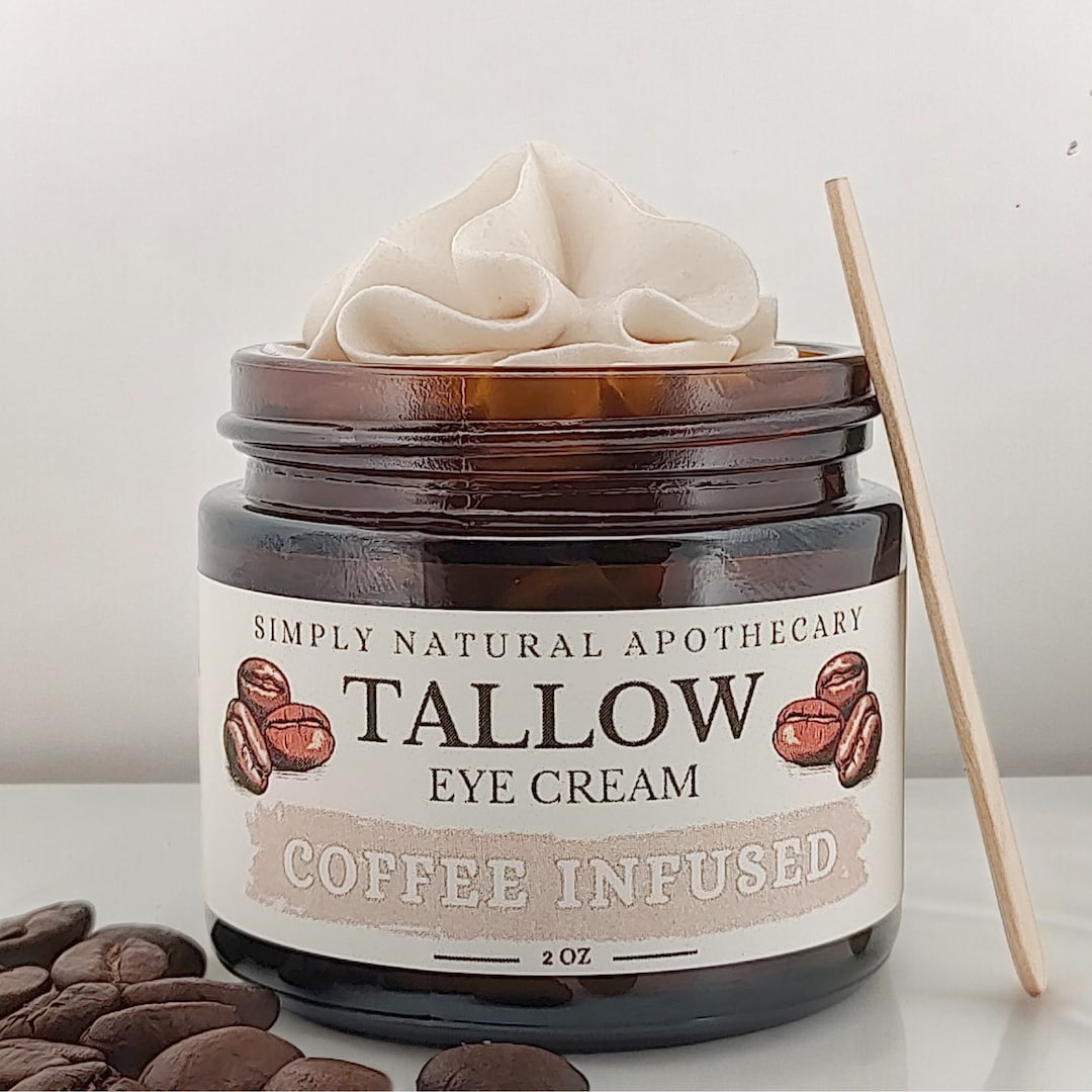 Tallow Coffee Infused Eye Cream, Whipped Balm Caffeine Under Eye Care ...