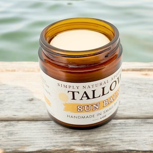 Tallow Mineral Sun Balm, SPF 30+, Natural Organic Sunscreen, Grass-fed ...