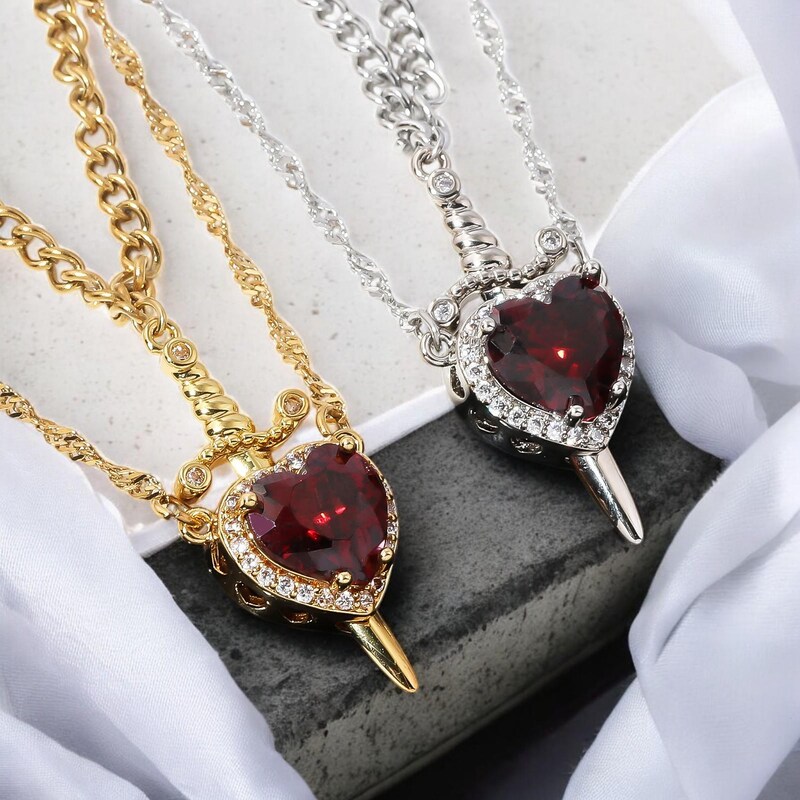 Heart and Sword Necklace - Etsy