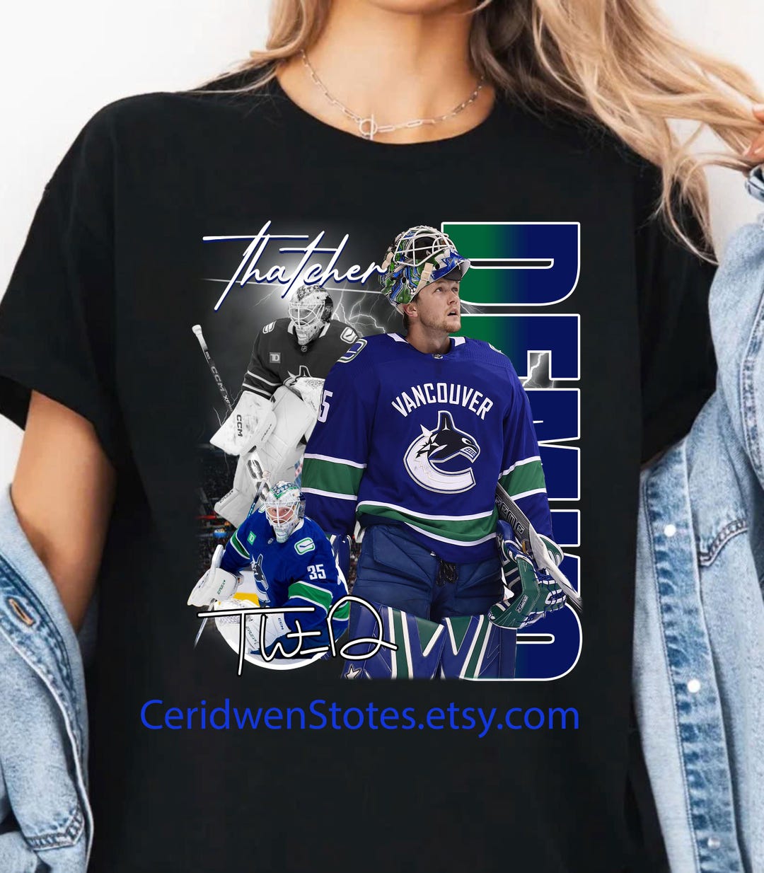 Thatcher Demko Shirt Ice Hockey American Professional Hockey ...