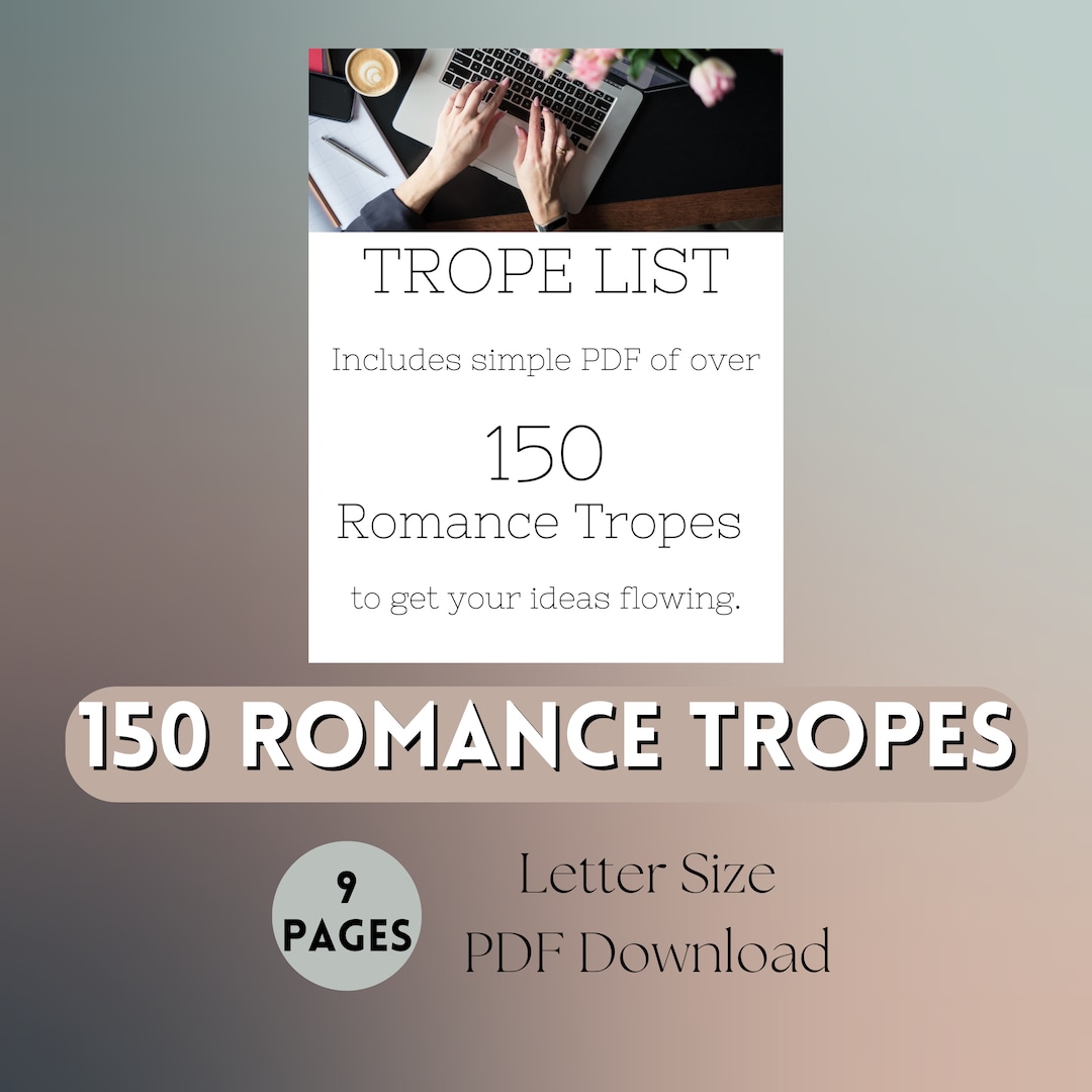 Ideas for Authors Romance Trope List Printable Digital Author Solution ...