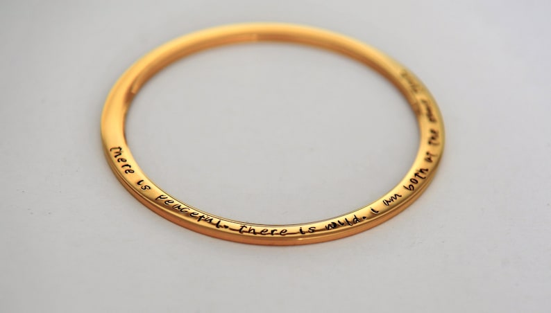 Bangle With Quote Gold Bangle Hand Stamped Bangle Childrens - Etsy