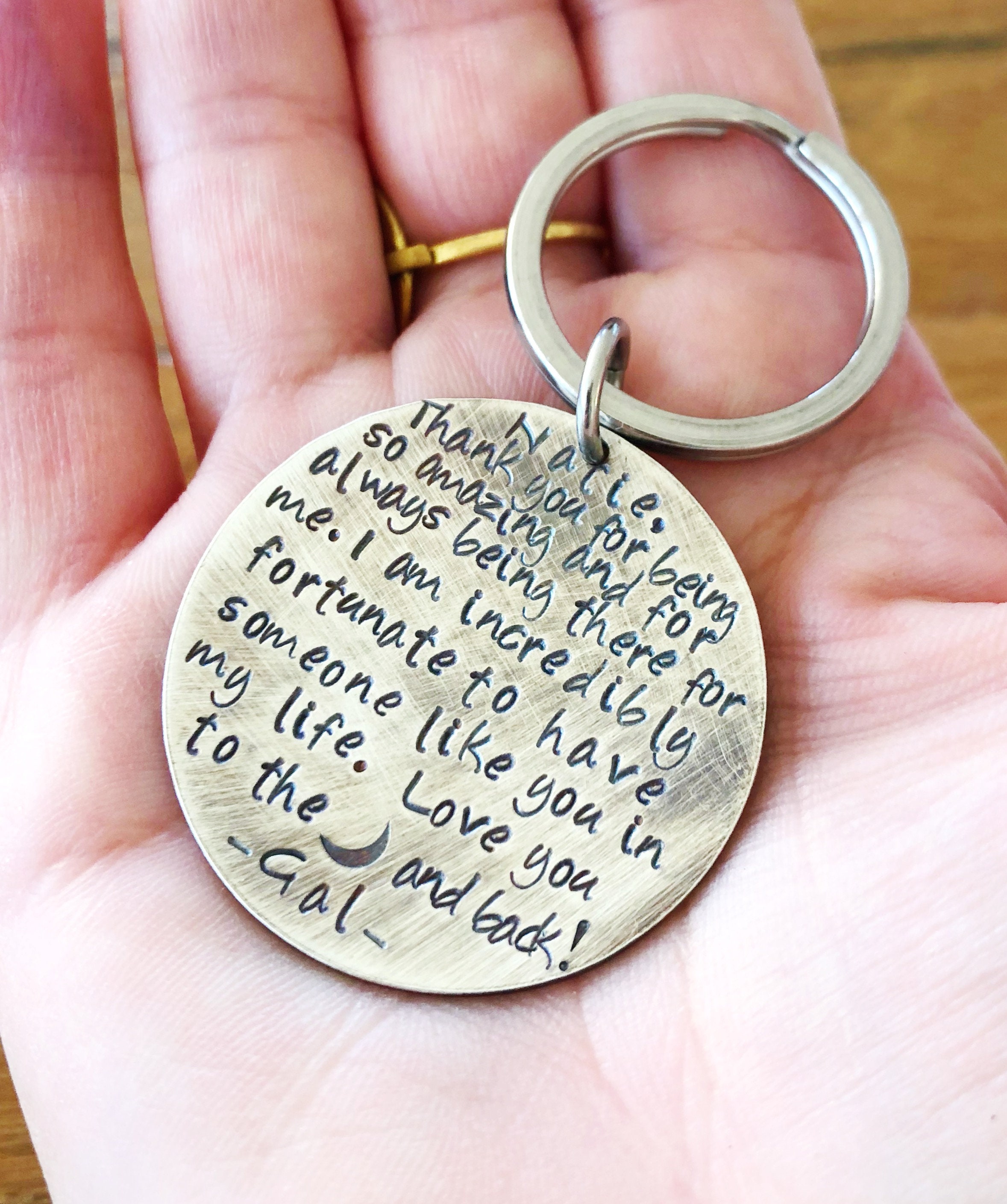 Hand Stamped Keyring Quote Keyring Best Friend Gift | Etsy Hand Stamped Keyring Quote Keyring Best Friend Gift | Etsy