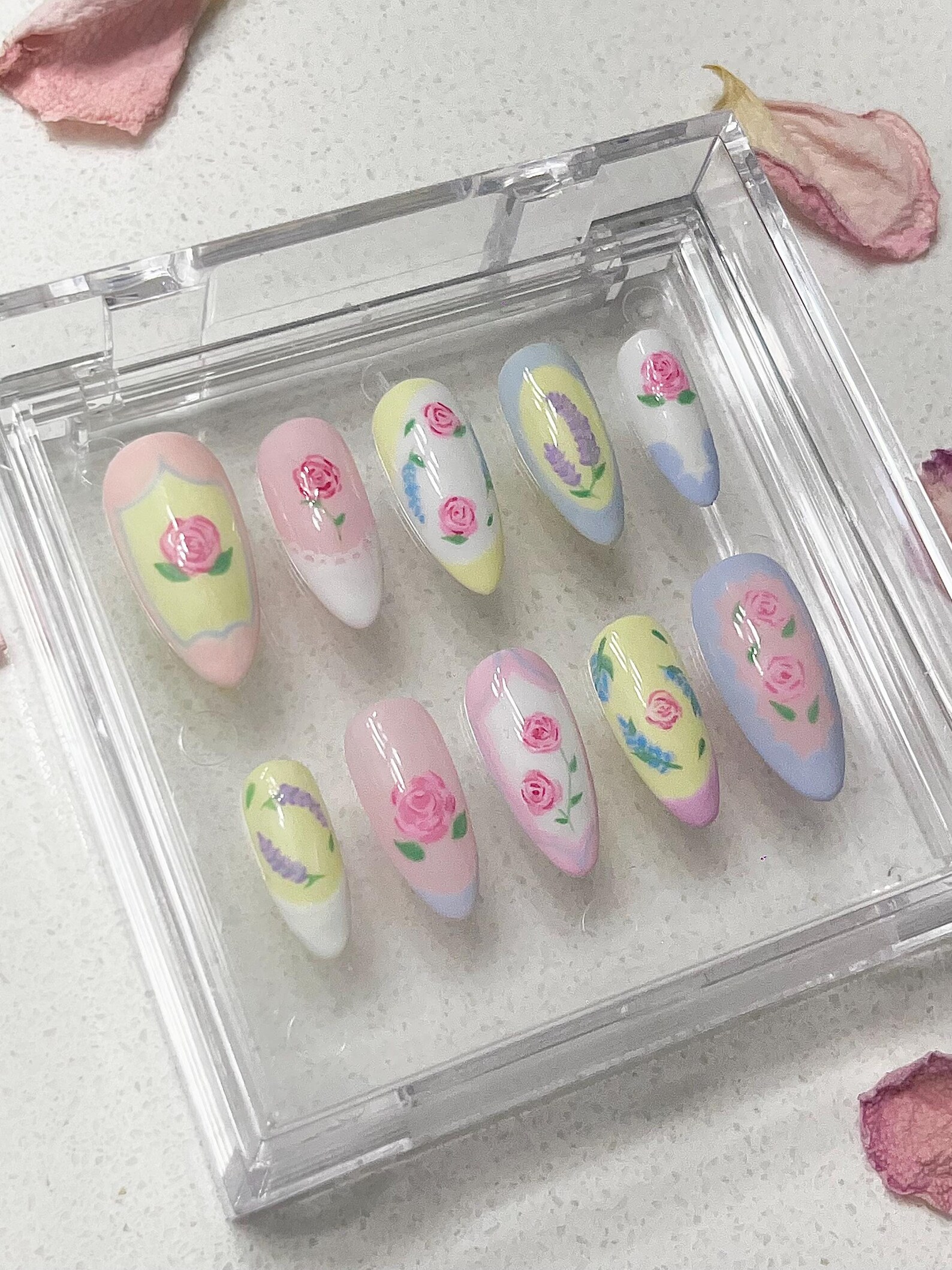 Marie Antoinette Victorian Inspired Hand Painted Custom Press on Nails ...