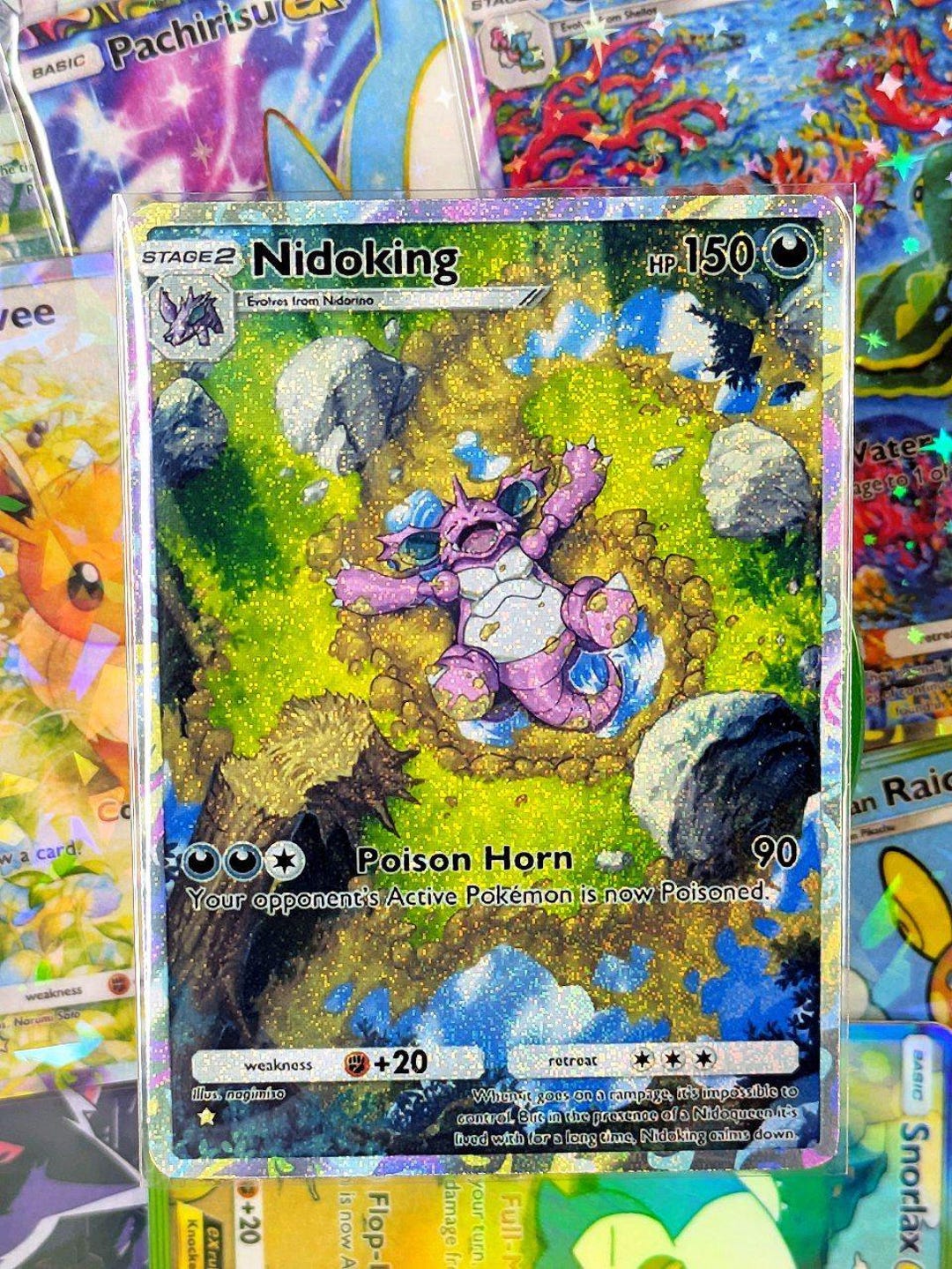 Nidoking Handmade Tcg Proxy Fan Art Card Full Art Genetic Apex Set - Etsy