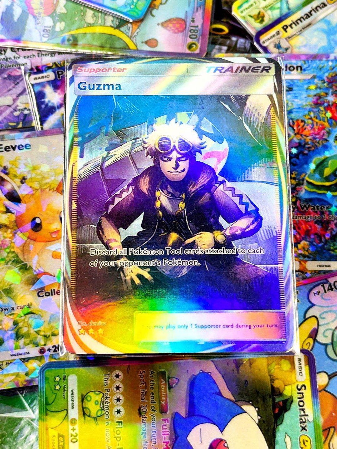 Guzma Trainer Handmade Tcg Proxy Fan Art Card Full Art Celestial ...
