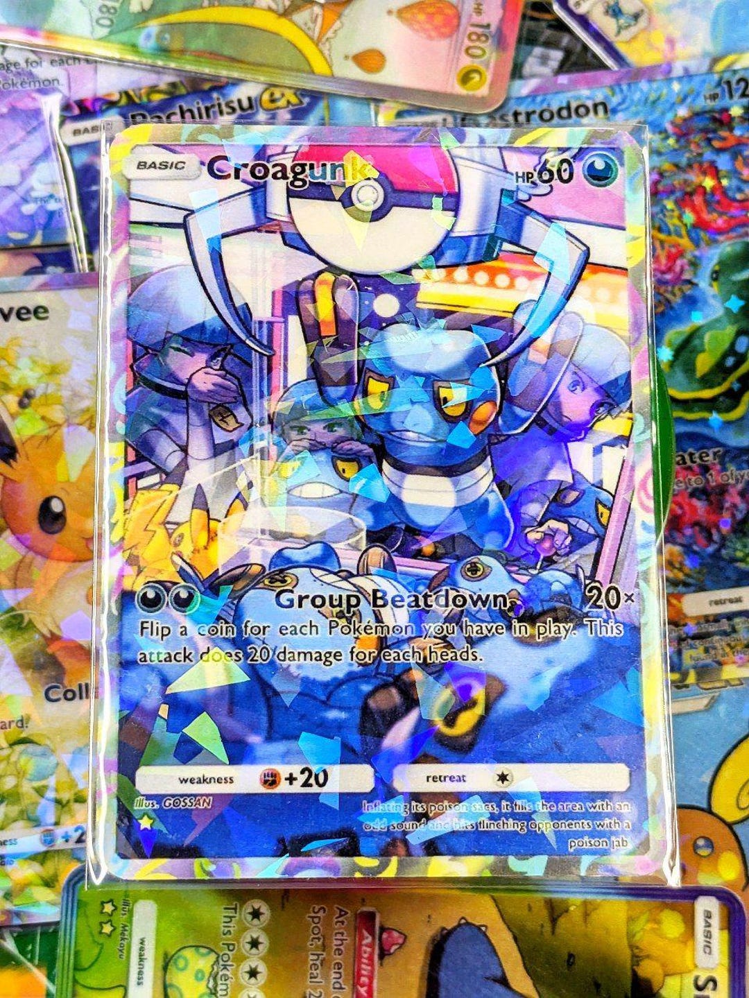 Croagunk Handmade Tcg Proxy Fan Art Card Custom Full Art Space Time ...