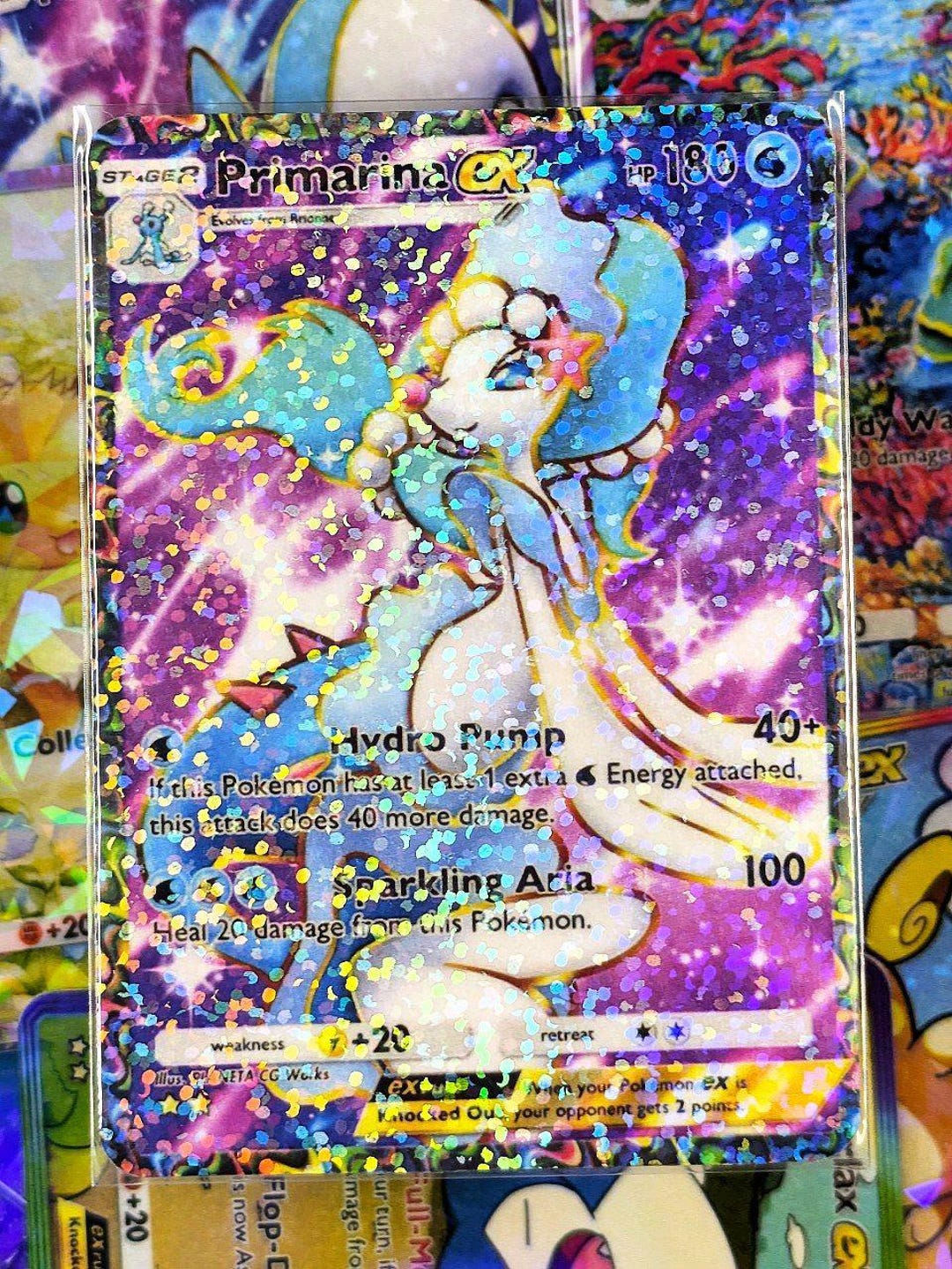 Primarina Ex Handmade Tcg Proxy Fan Art Card Full Art Eevee Grove Set ...