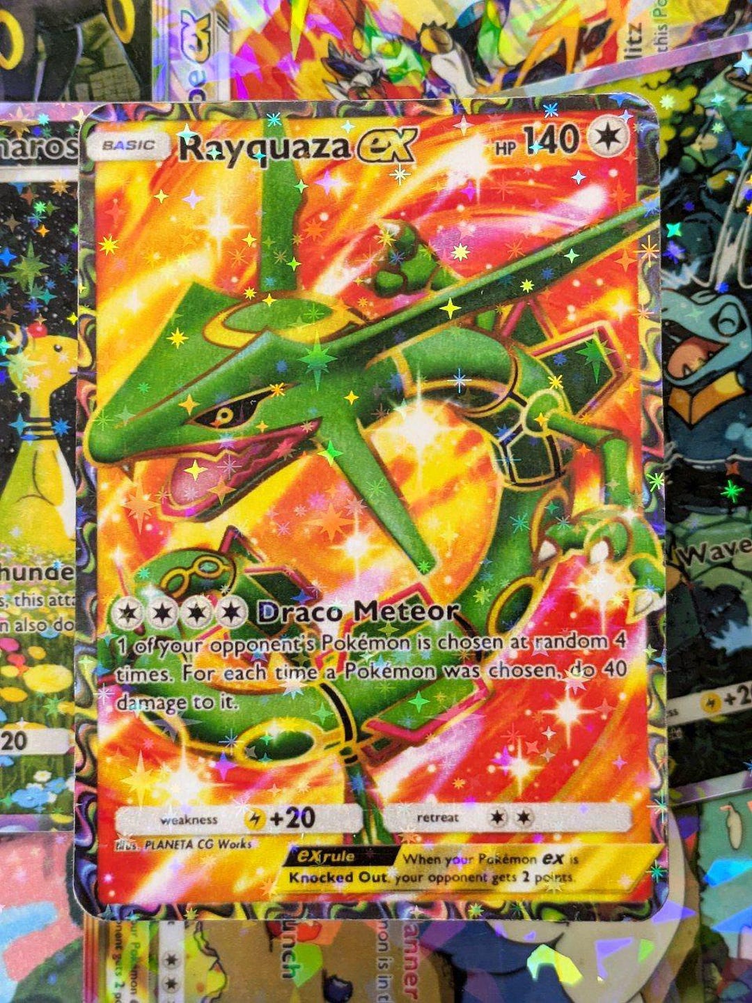 Rayquaza Ex Handmade Pocket App Tcg High Quality Proxy Fan Art Card ...