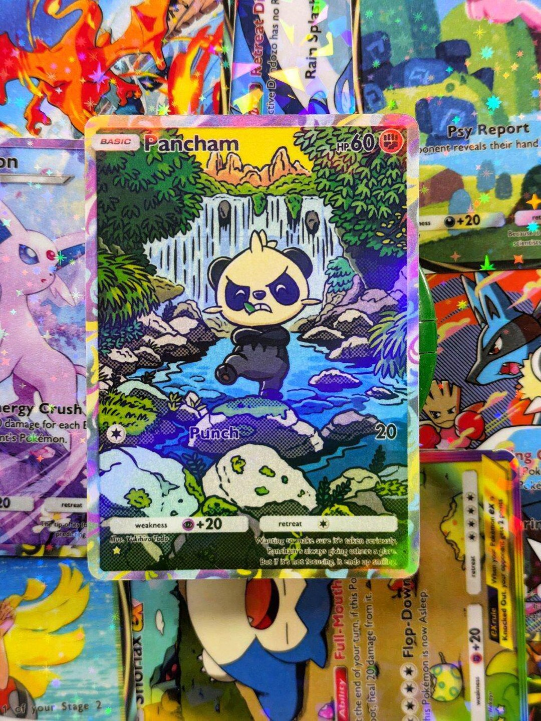 Pancham Handmade Tcg Proxy Fan Art Card Full Art Mega Rising Set - Etsy