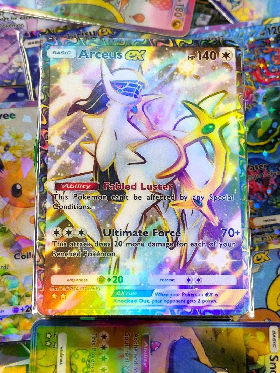 Arceus Ex Handmade Tcg Proxy Fan Art Card Custom Full Art Triumphant ...