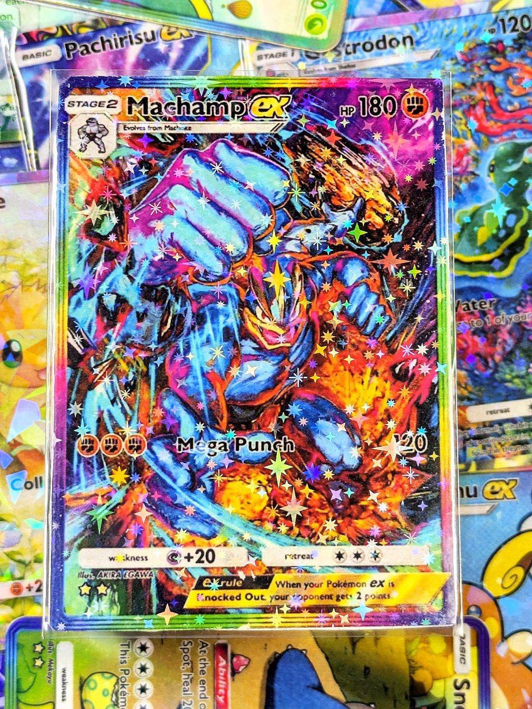 Machamp Ex Handmade Tcg Proxy Fan Art Card Full Art Genetic Apex Set - Etsy