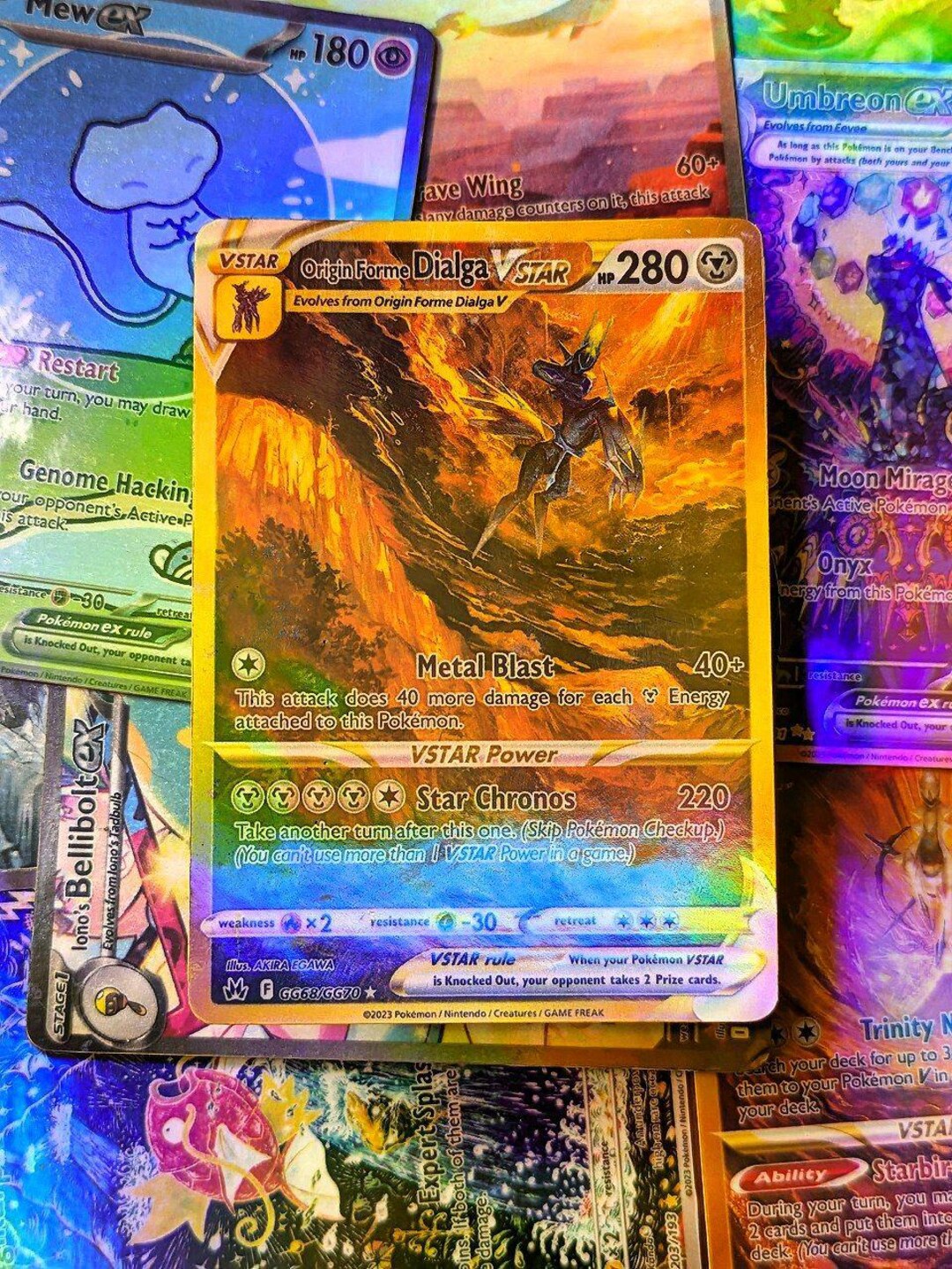Origin Form Dialga Vstar Handmade Tcg Proxy Fan Art Card Full Art Crown ...