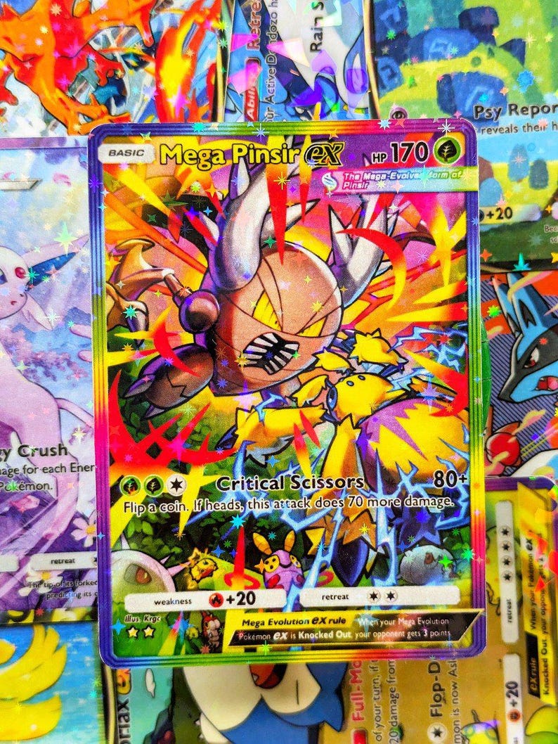 Mega Pinsir EX Handmade Tcg Proxy Fan Art Card Full Art Mega Rising Set ...