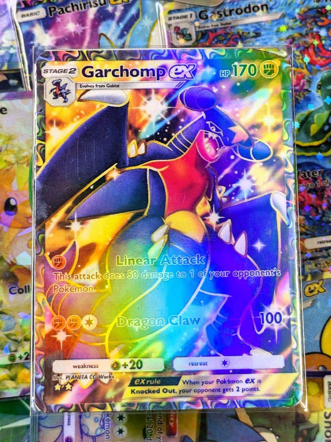 Garchomp Ex Handmade Tcg Proxy Fan Art Card Custom Full Art Triumphant ...
