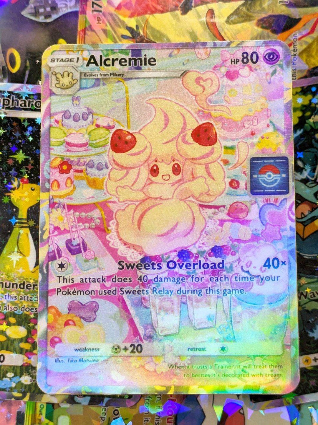 Alcremie Handmade Tcg Proxy Fan Art Card Full Art Promo Set - Etsy