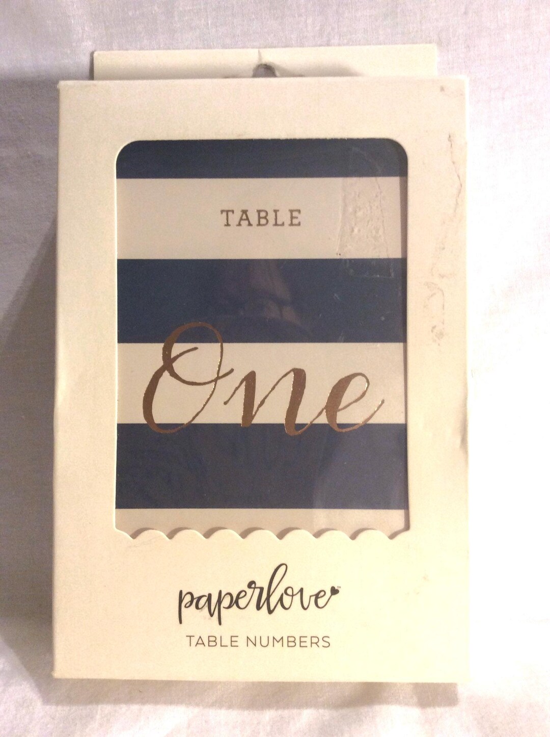 Table Numbers Place Cards by Paper Love Navy and White 24 Folded Cards ...