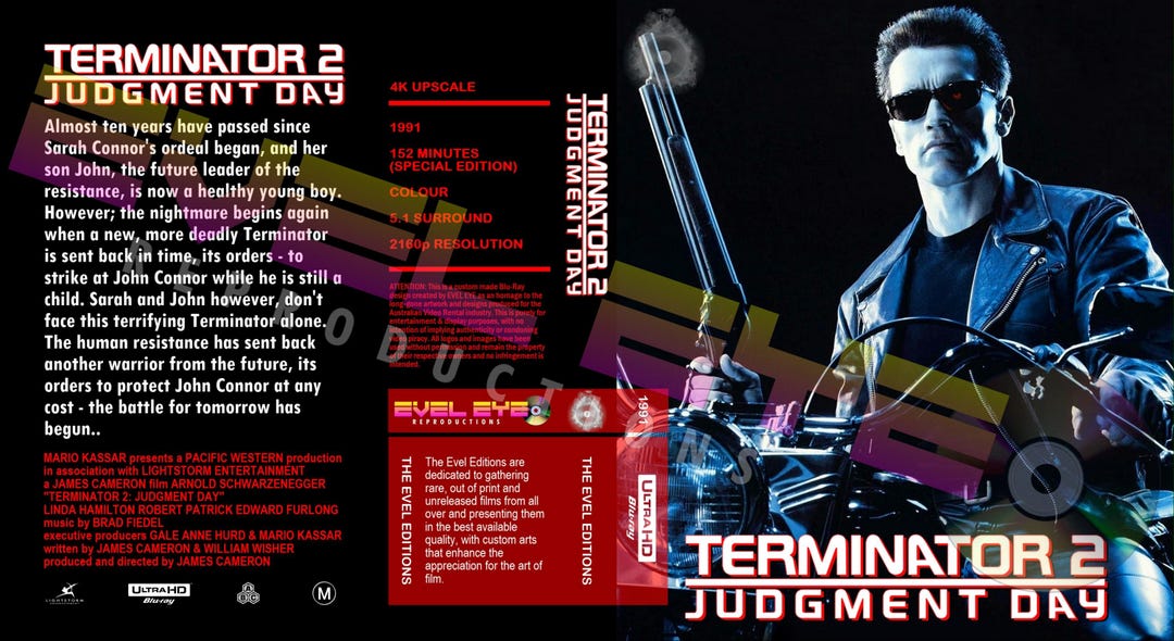 Terminator 2 special Edition 4K Upscale 4K UHD Blu-ray - Etsy
