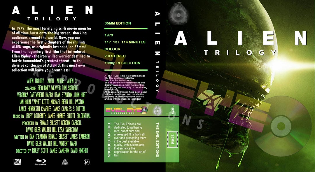 Alien Trilogy 35mm Scan 3 Disc Set Blu-ray - Etsy
