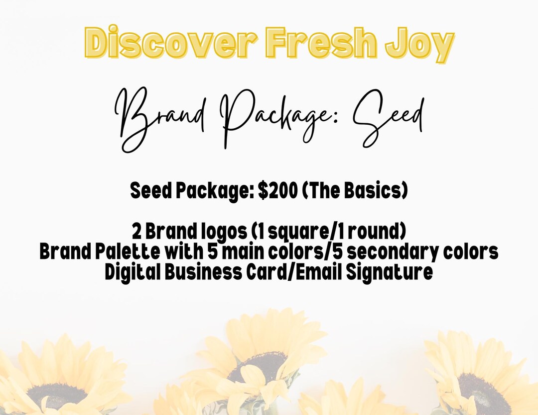Custom Branding Package - SEED - Etsy