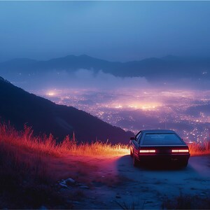 JDM Night Drift Scene A3 Digital Print 90s Japanese Car Art Gifts for ...