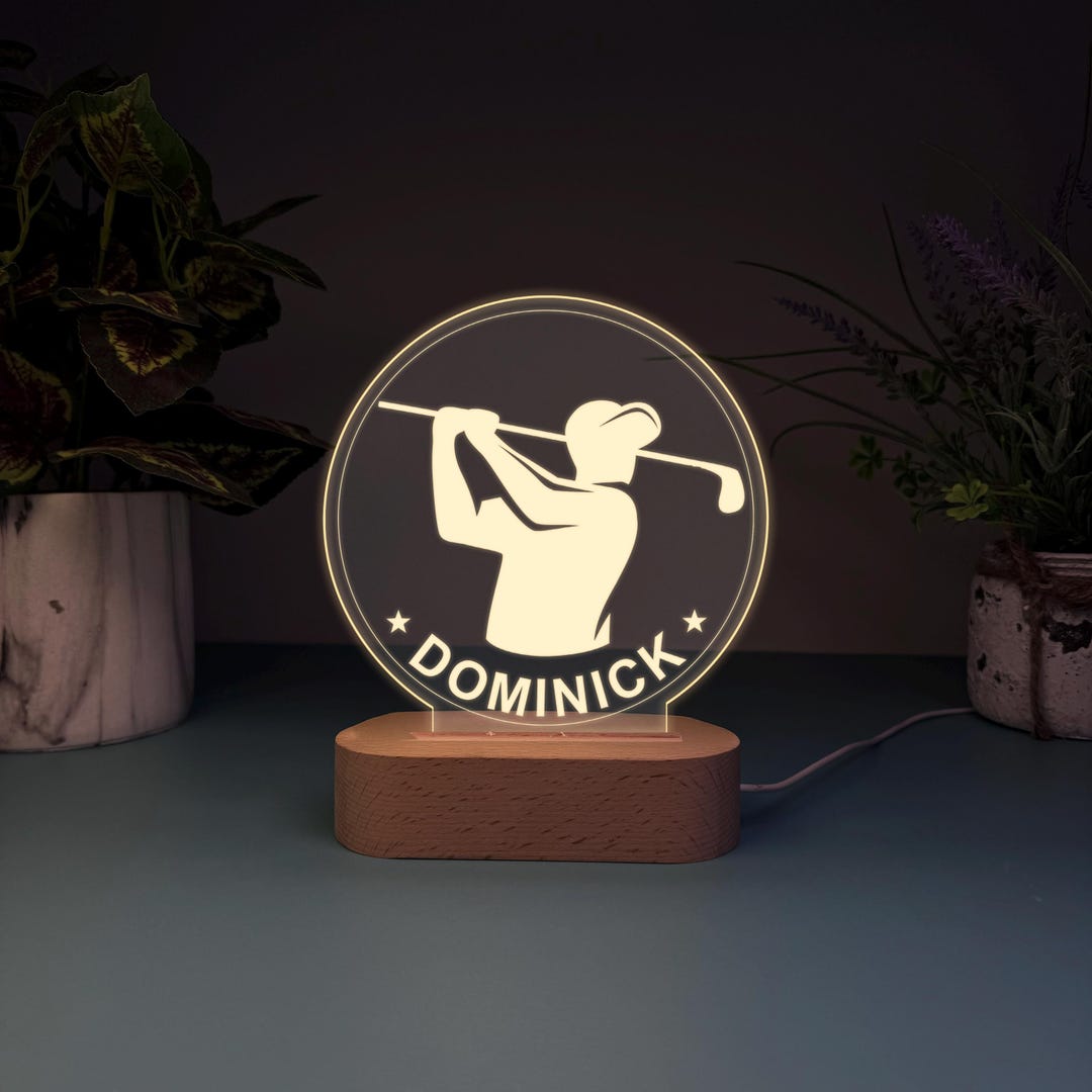 Personalized Neon Golf Lamp - Unique Gift for Golfers, Gift for a Loved ...