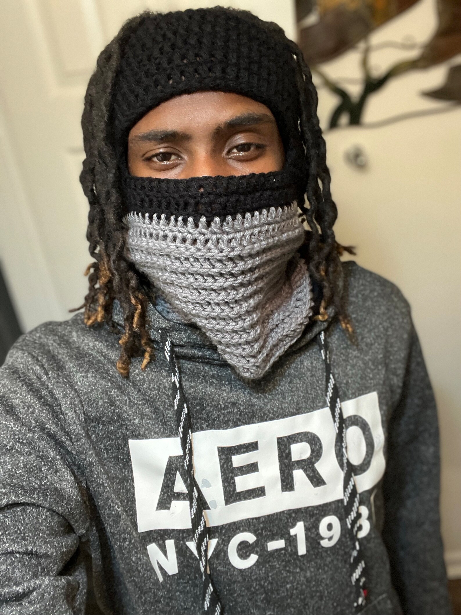 Crochet Ski High Mask, Crochet Face Mask, LOCS Face Mask, Winter ...