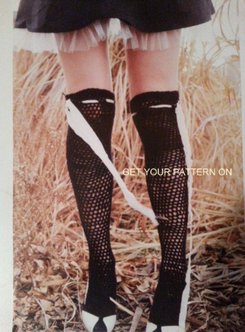 INSTANT DOWNLOAD PDF, Crochet Thigh Highs, Leg Warmers, Boot Stockings ...