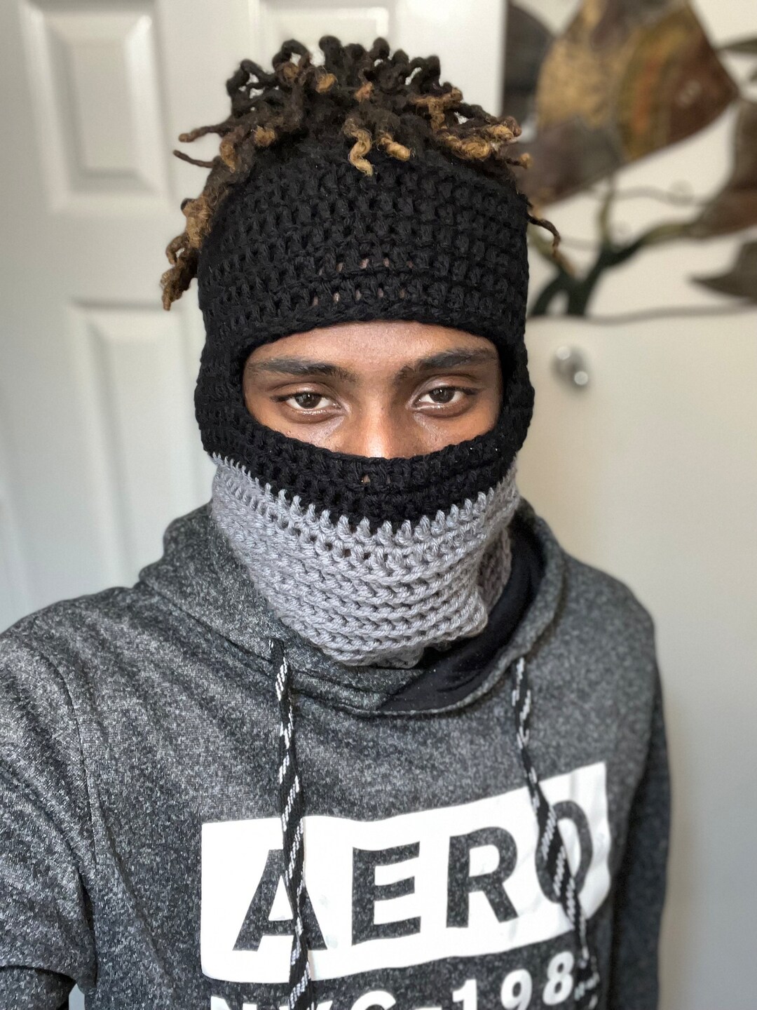 Crochet Ski High Mask, Crochet Face Mask, LOCS Face Mask, Winter ...