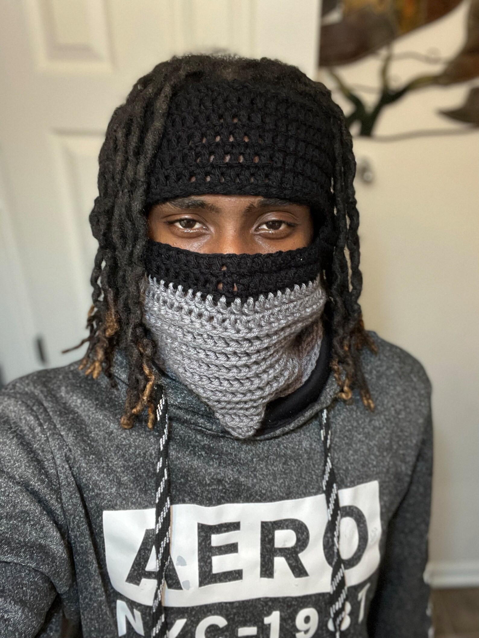 Crochet Ski High Mask, Crochet Face Mask, LOCS Face Mask, Winter ...