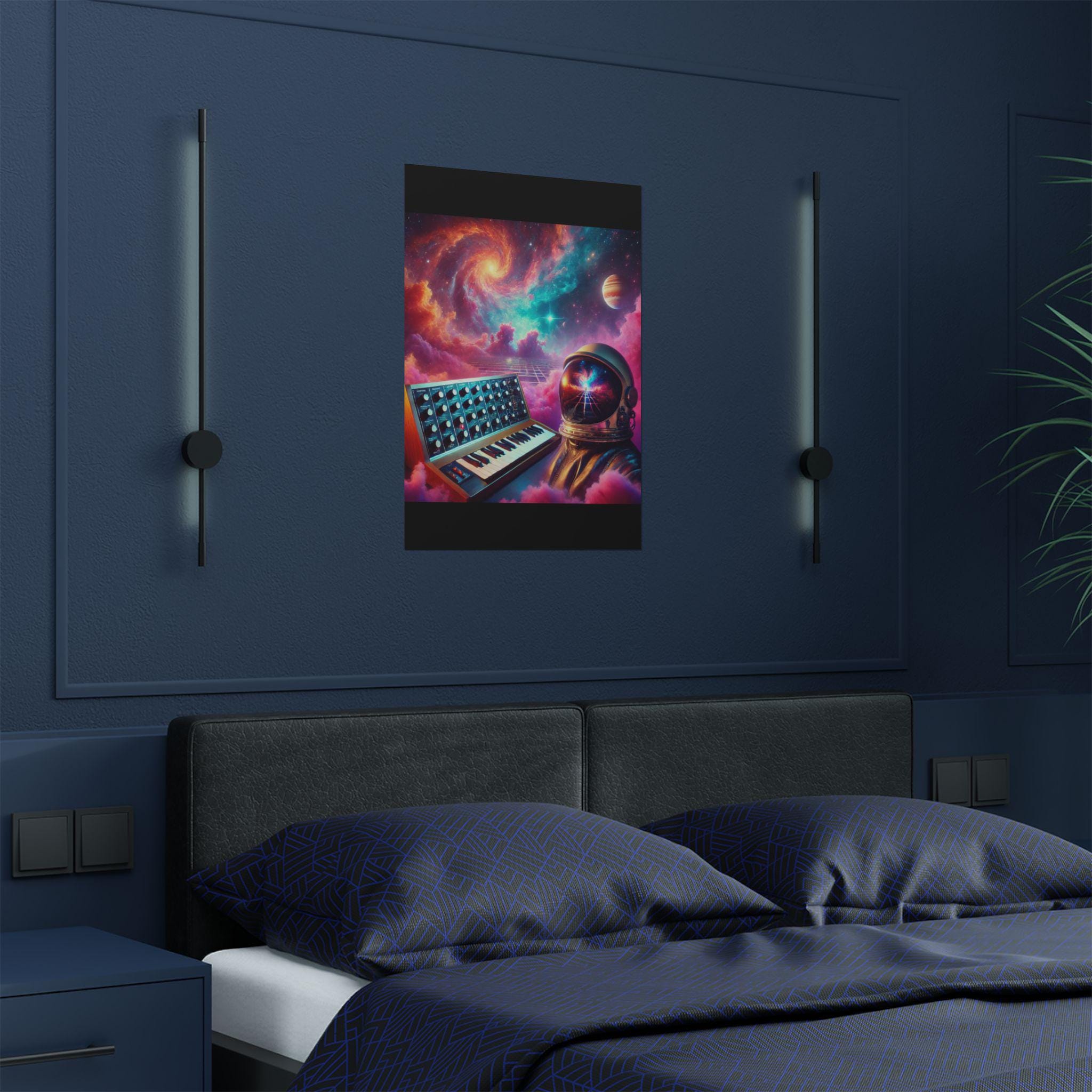 Space Wave Synth - Satin Posters - Etsy
