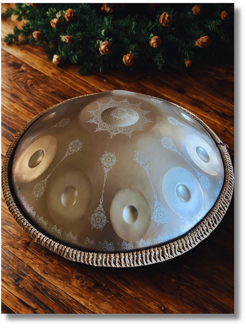 Gold Mandala Handpan, 12 Notes, 440hz, D Kurd, Stainless Steel, Price ...