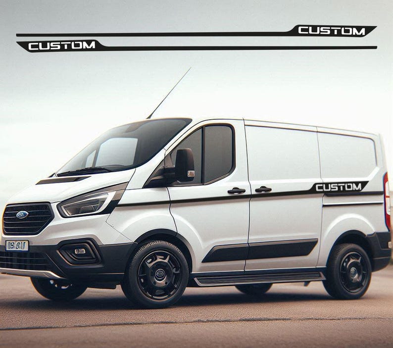 Negraphx Ford Transit Custom Side Door Stripes High Quality Decals ...