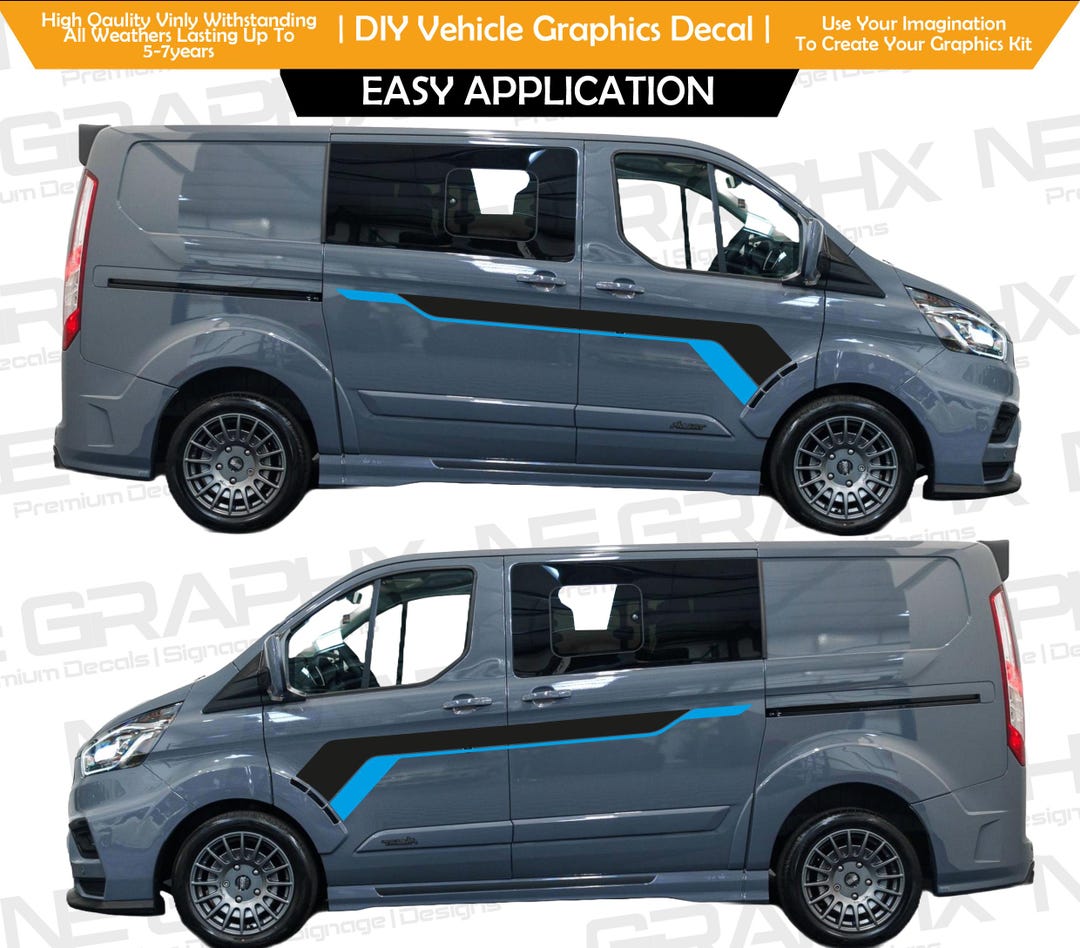 Negraphx | Ford Transit Custom MSRT Side Door Decals | High Quality ...