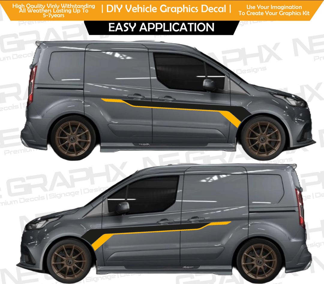 Negraphx | Ford Transit Connect MSRT Side Door Decals | High Quality ...