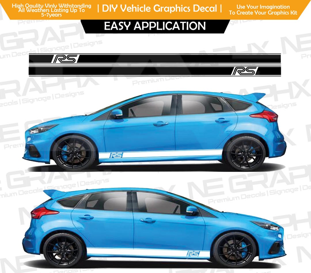 Negraphx | Ford Focus RS MK3 Side Stripes | High Quality Decals - Etsy