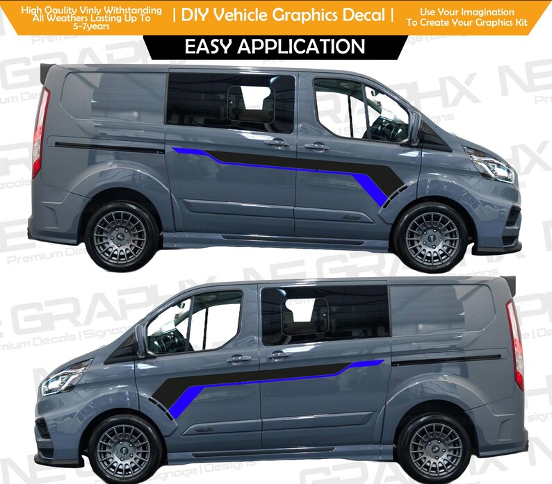Negraphx | Ford Transit Custom MSRT Side Door Decals | High Quality ...